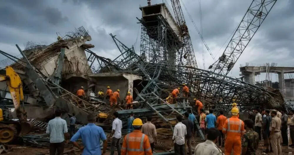 Six killed as under-construction bridge crashes in storm in Hamirpur