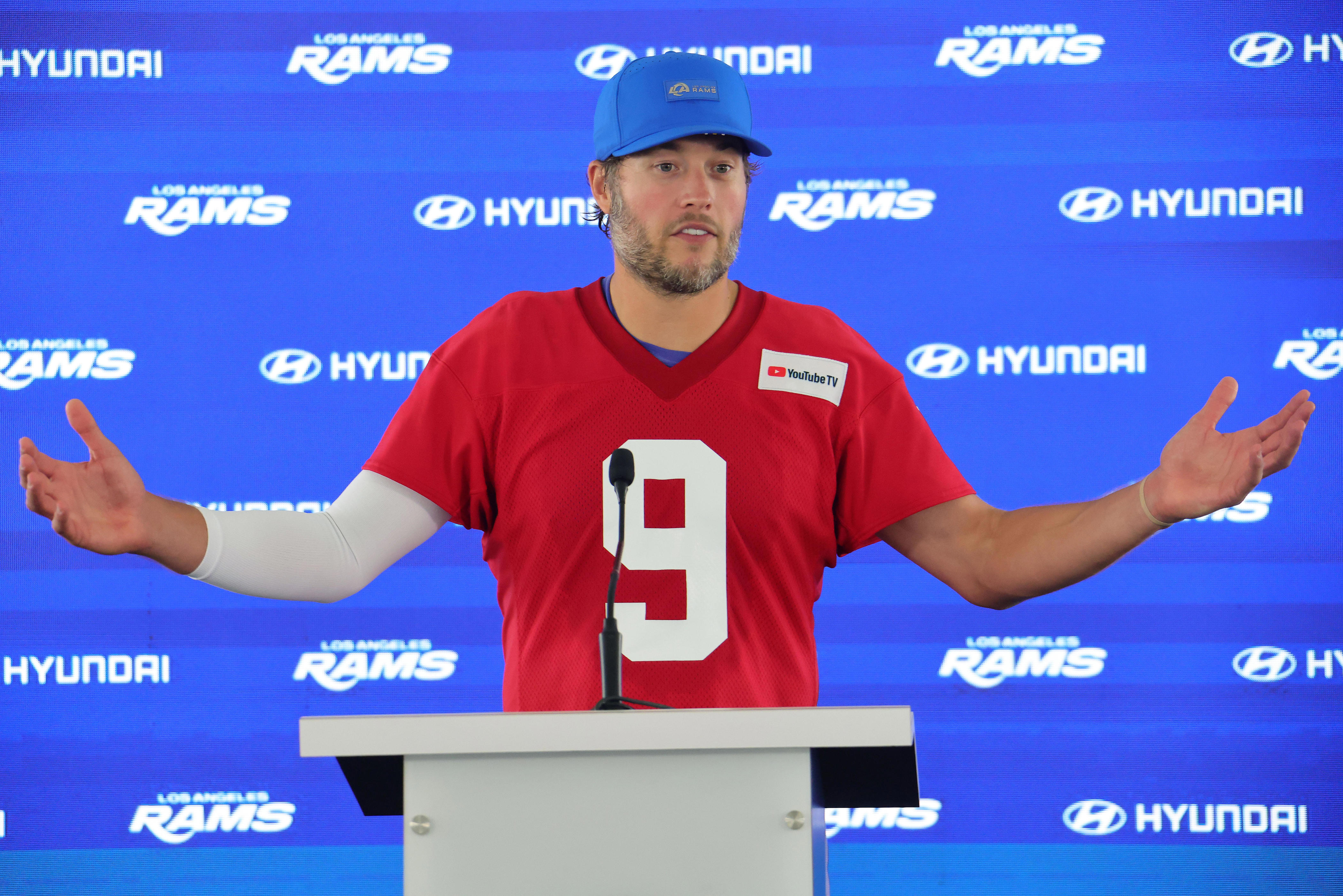 Matthew Stafford is handling the Ty Simpson pick as well as possible
