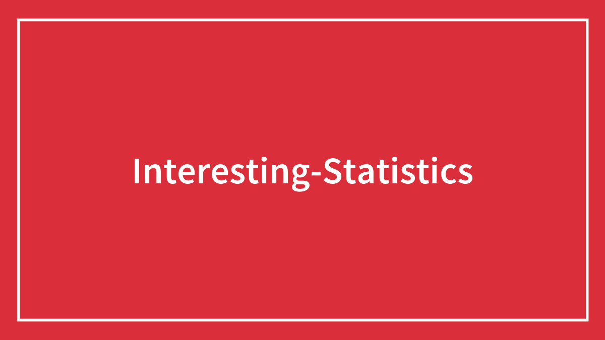 30 interesting statistics to throw out during casual conversations