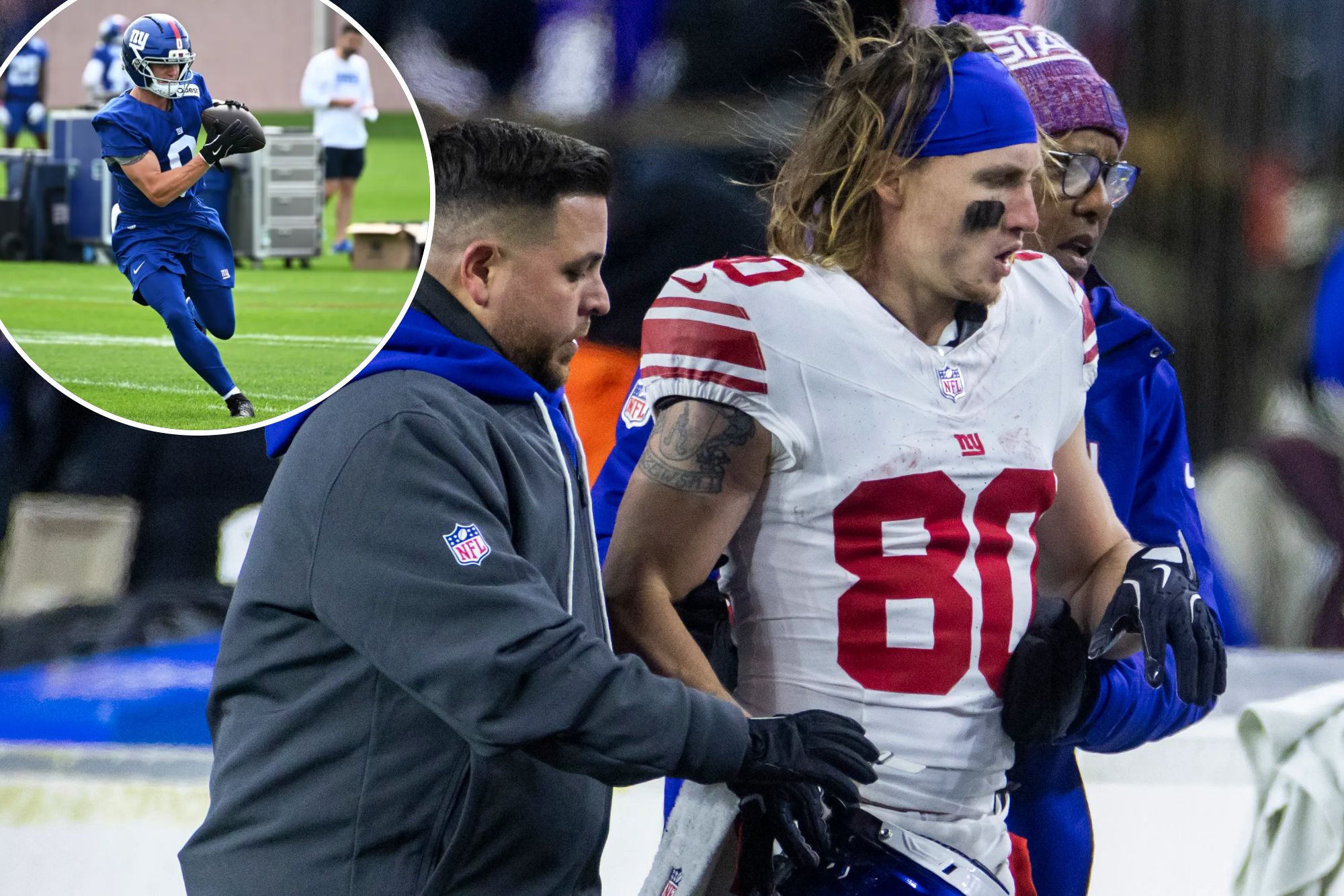 Giants worry that special teams star Gunner Olszewski suffered Achilles ...