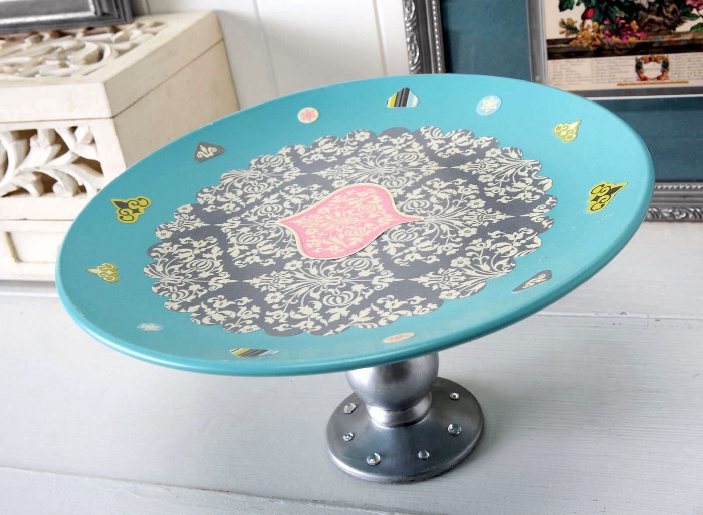 The cutest dollar store cake stand DIY for any celebration