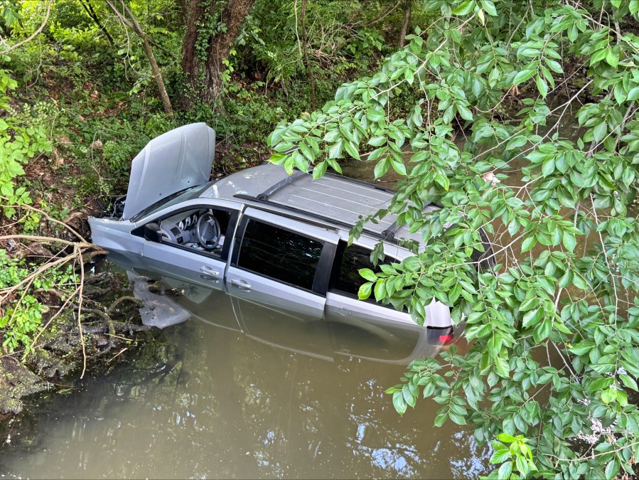 Two hospitalized after minivan plunges into Joplin creek