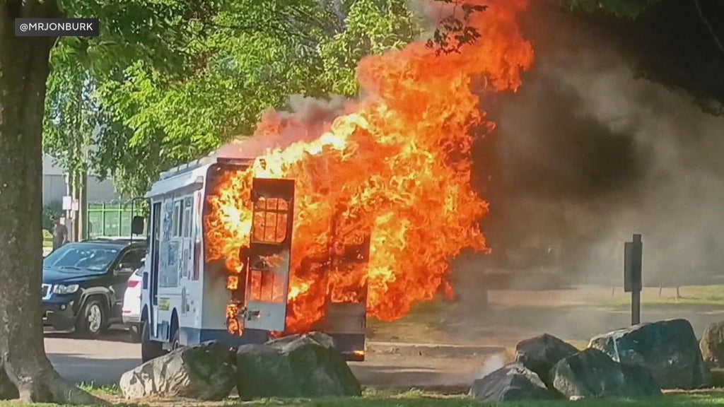 Ice cream truck fire at Delaware River park in Philadelphia leaves ...
