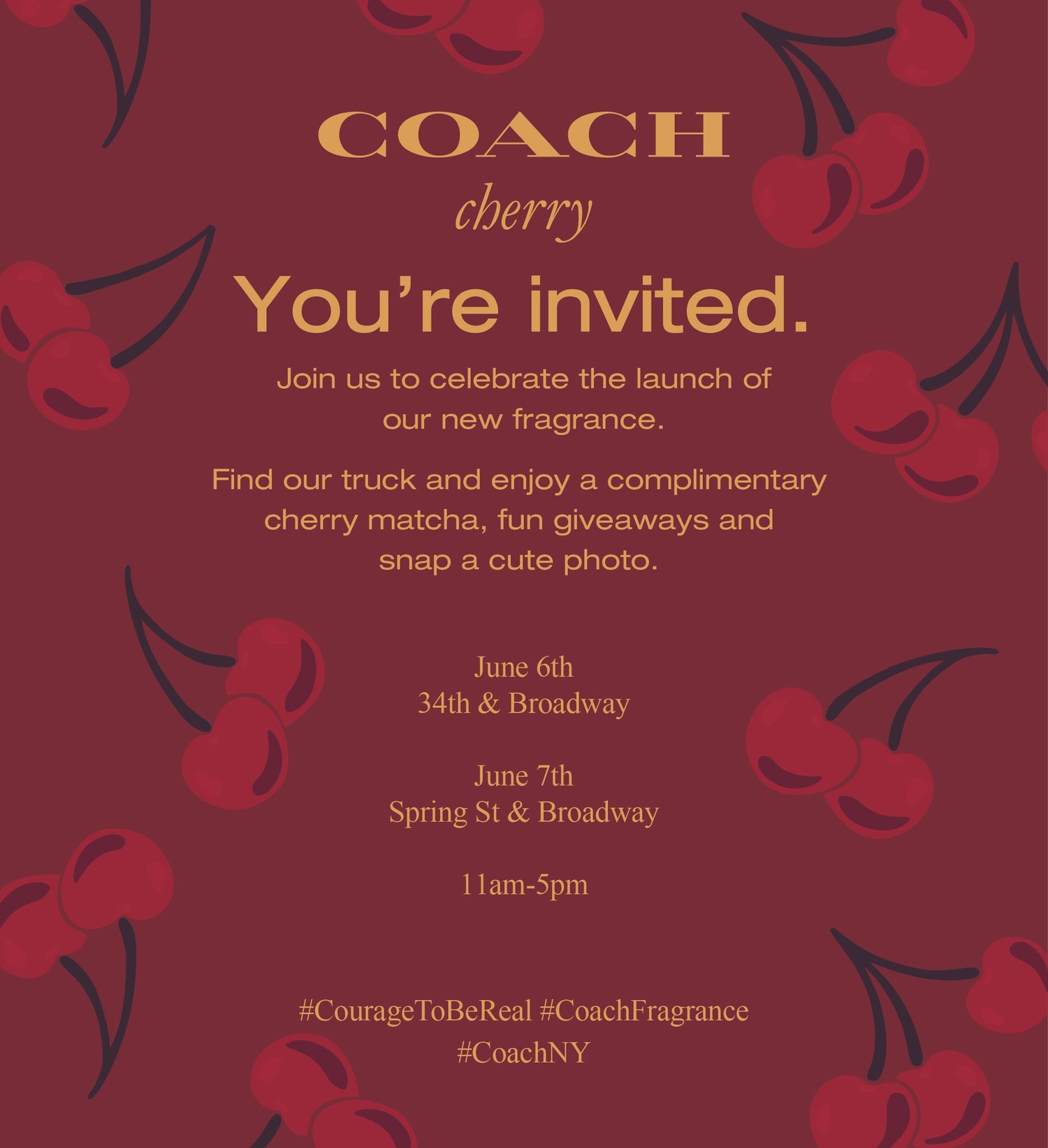 Coach Cherry pop-up truck, NYC