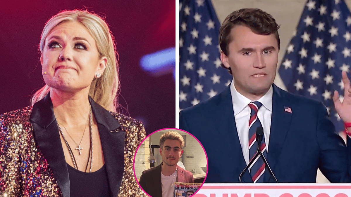 Erika Kirk reacts to claim she's moved on from late husband Charlie