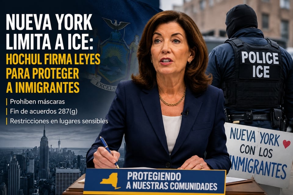Gobernadora de Nueva York limita poder de ICE en escuelas e iglesias