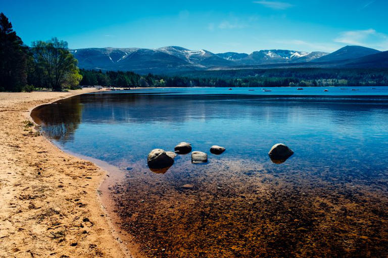 The stunning Scottish beach 35 miles from the coast and high in the hills