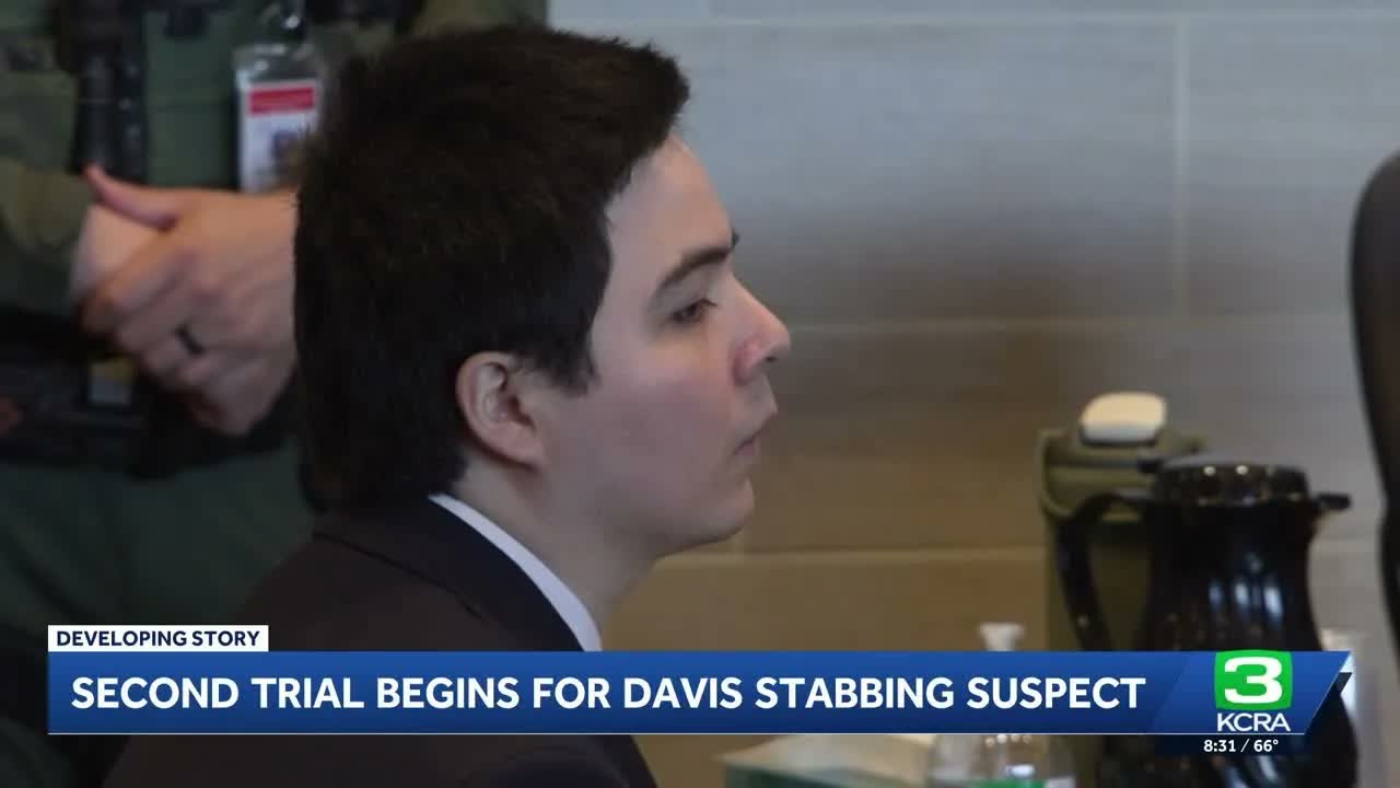 Second trial begins for Davis stabbing suspect