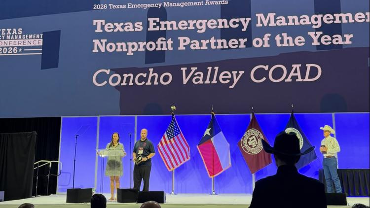 Concho Valley COAD named Texas nonprofit partner of the year by TDEM
