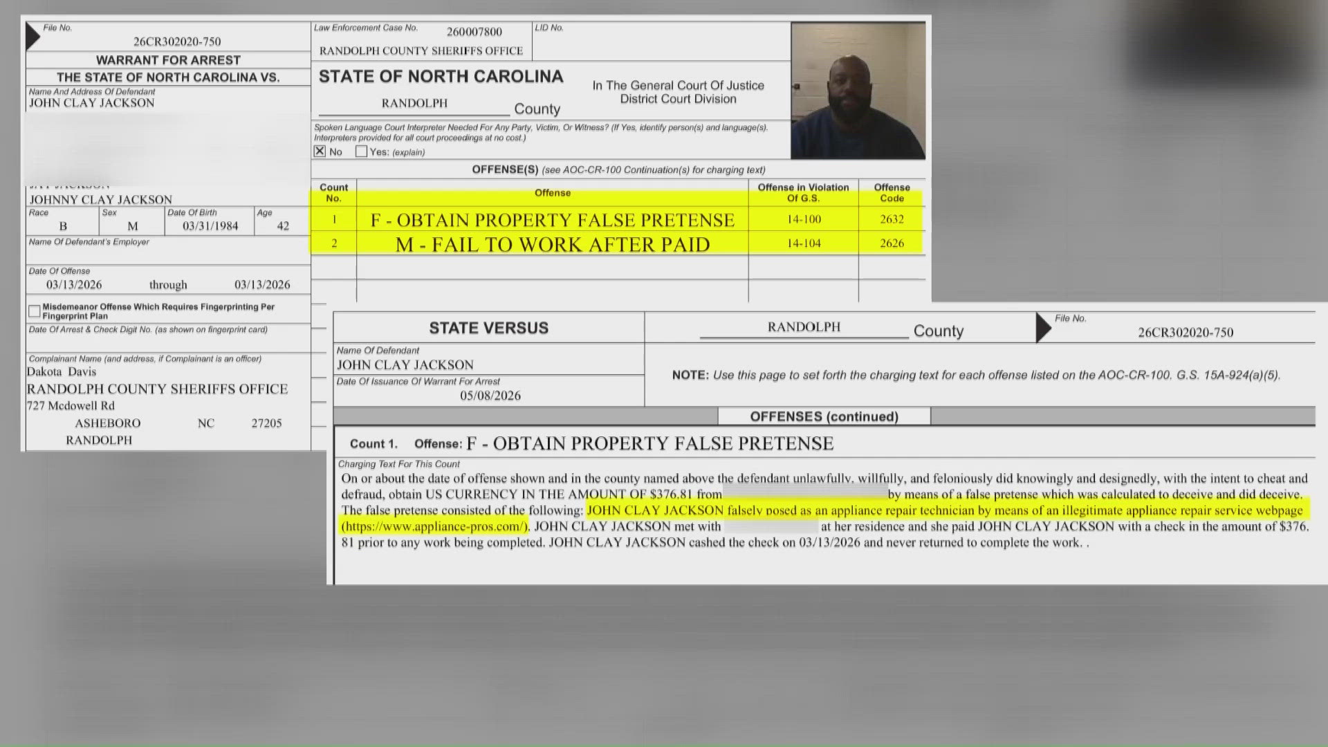 Randolph County man charged with fraud