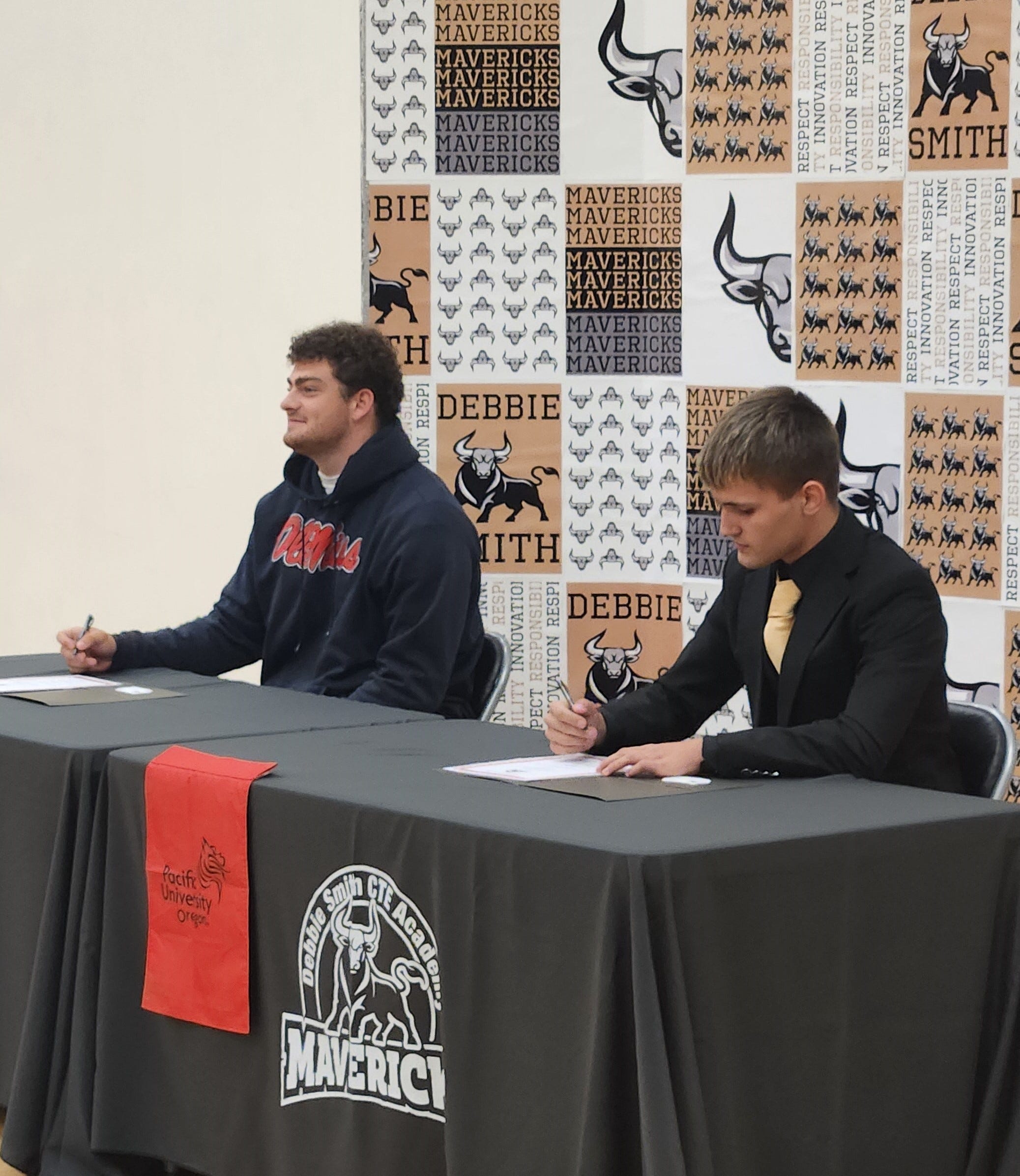 2 Debbie Smith CTE students sign for college athletics