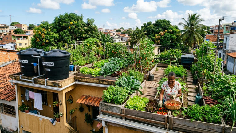 Telhado verde virou horta no alto da casa: o macete urbano que refresca ...