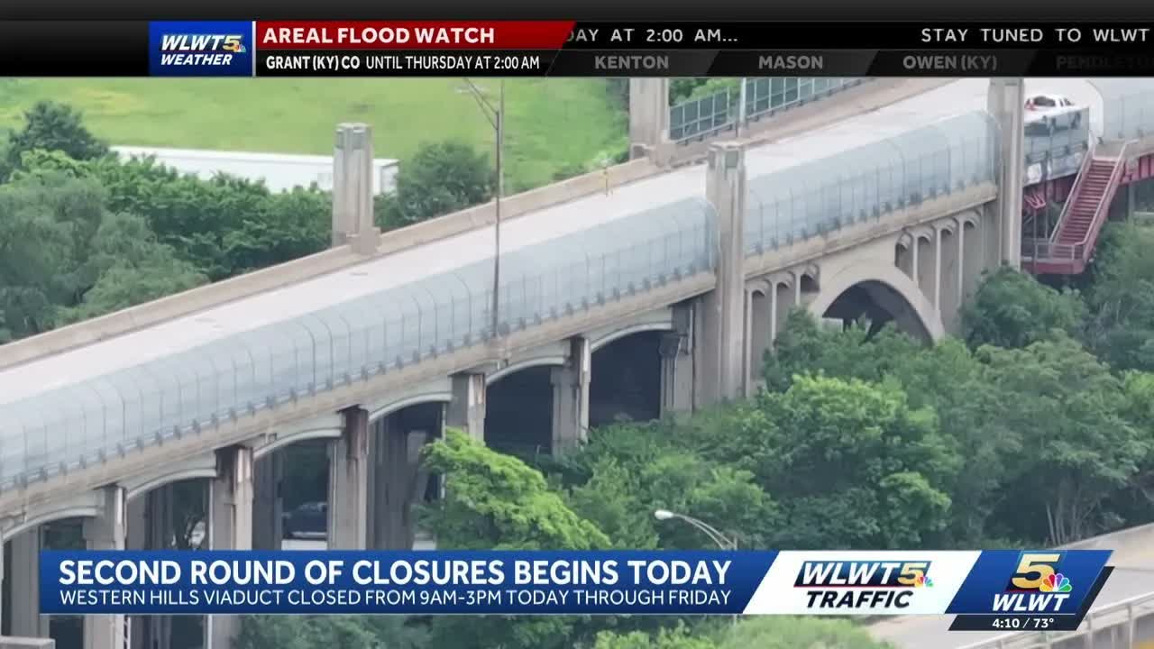 Western Hills Viaduct closure for Duke Energy maintenance