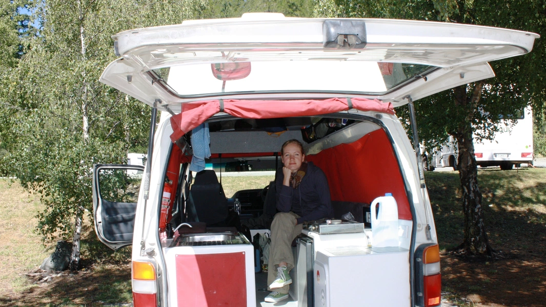 Woman turns RV into Cotswold-style retreat after debt struggle