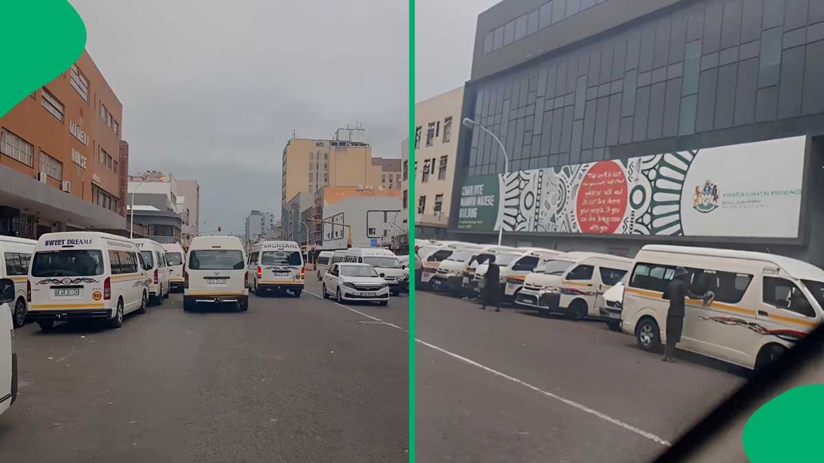 "This business has been in decline": Taxi driver shows fleet of parked ...