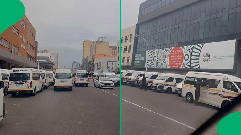 "This business has been in decline": Taxi driver shows fleet of parked ...