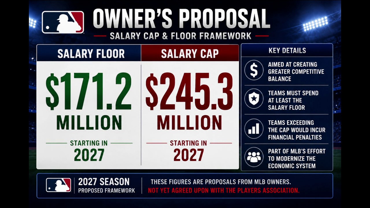 Big MLB news: Proposed salary cap and salary floor