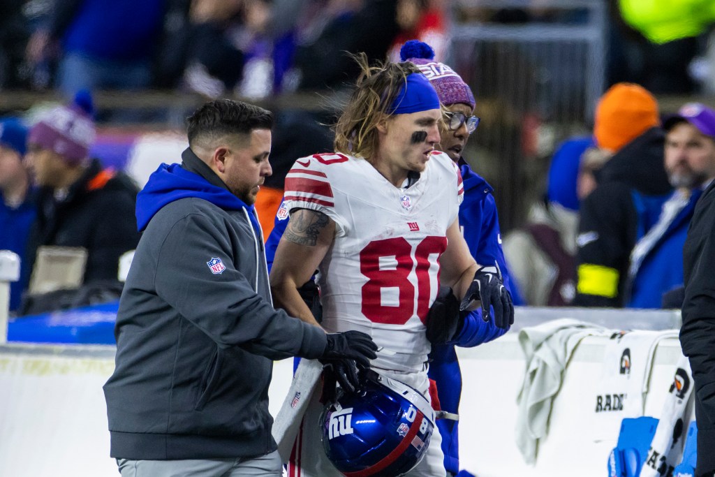 Giants worry that special teams star Gunner Olszewski suffered Achilles ...
