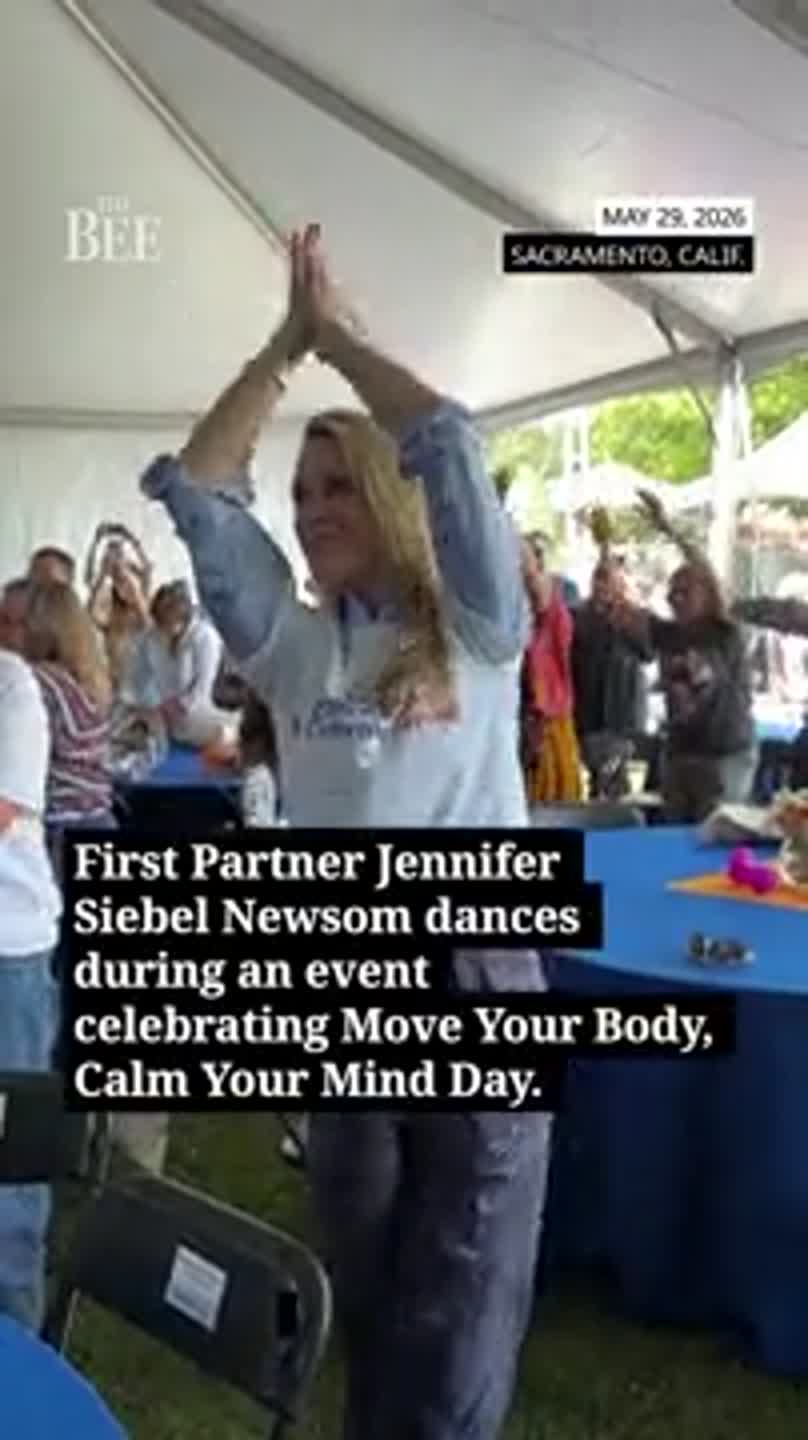 See Jennifer Siebel Newsom dance at Move Your Body, Calm Your Mind event