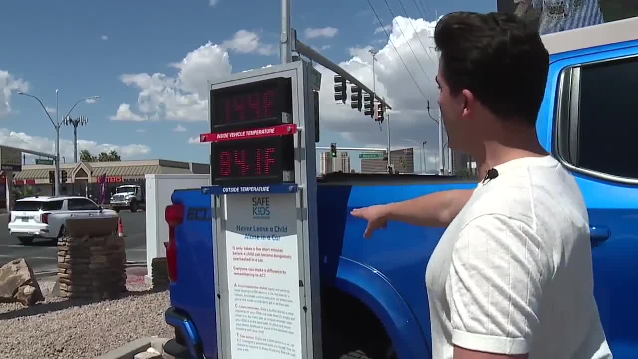 Officials issue car safety reminders as triple-digit temperatures ...