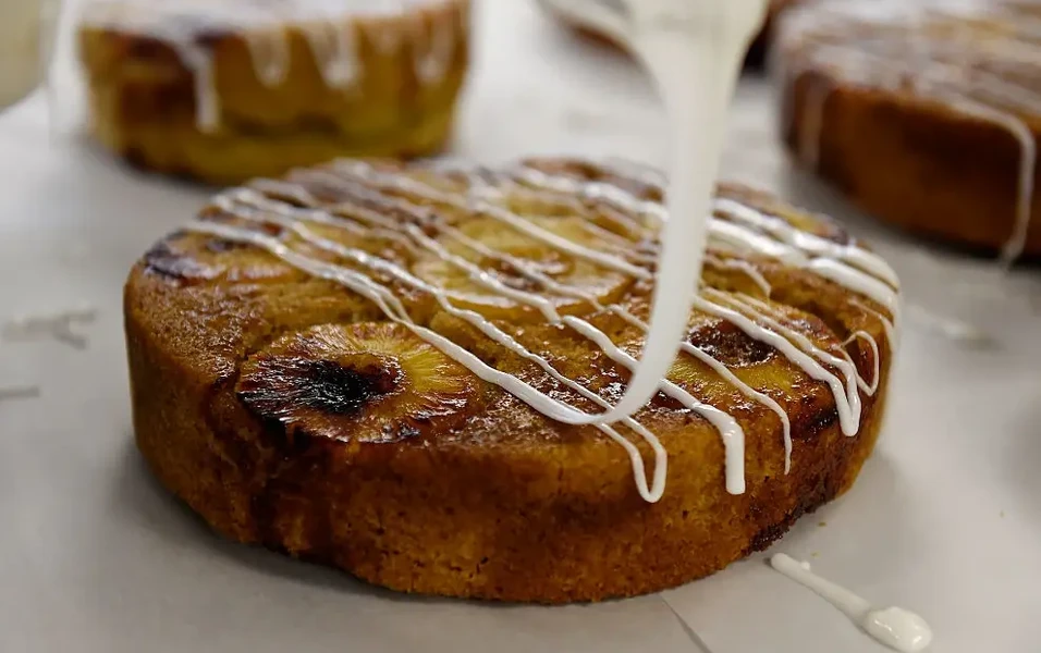Pineapple cake with cream topping debuts as tropical treat