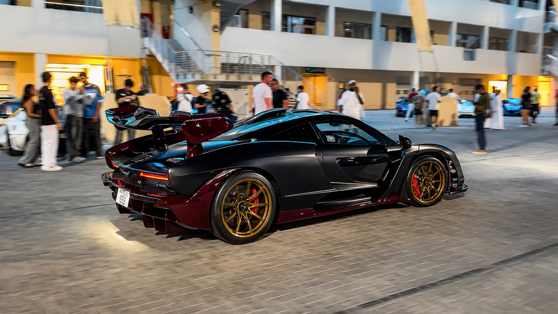 Millionaire arrives in McLaren Senna at Abu Dhabi event