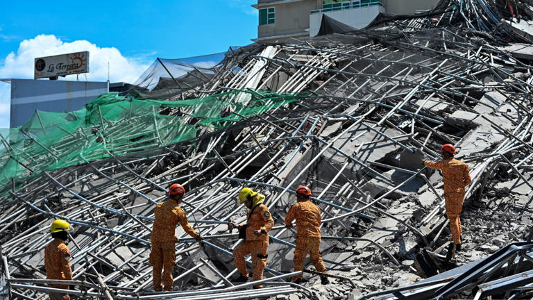 Angeles City building collapse search continues 24/7; motorcycle, cash ...