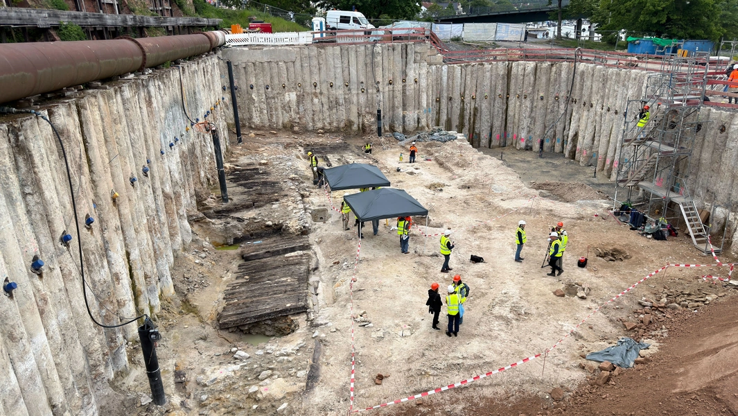 Ancient timber-and-stone structure found under German city