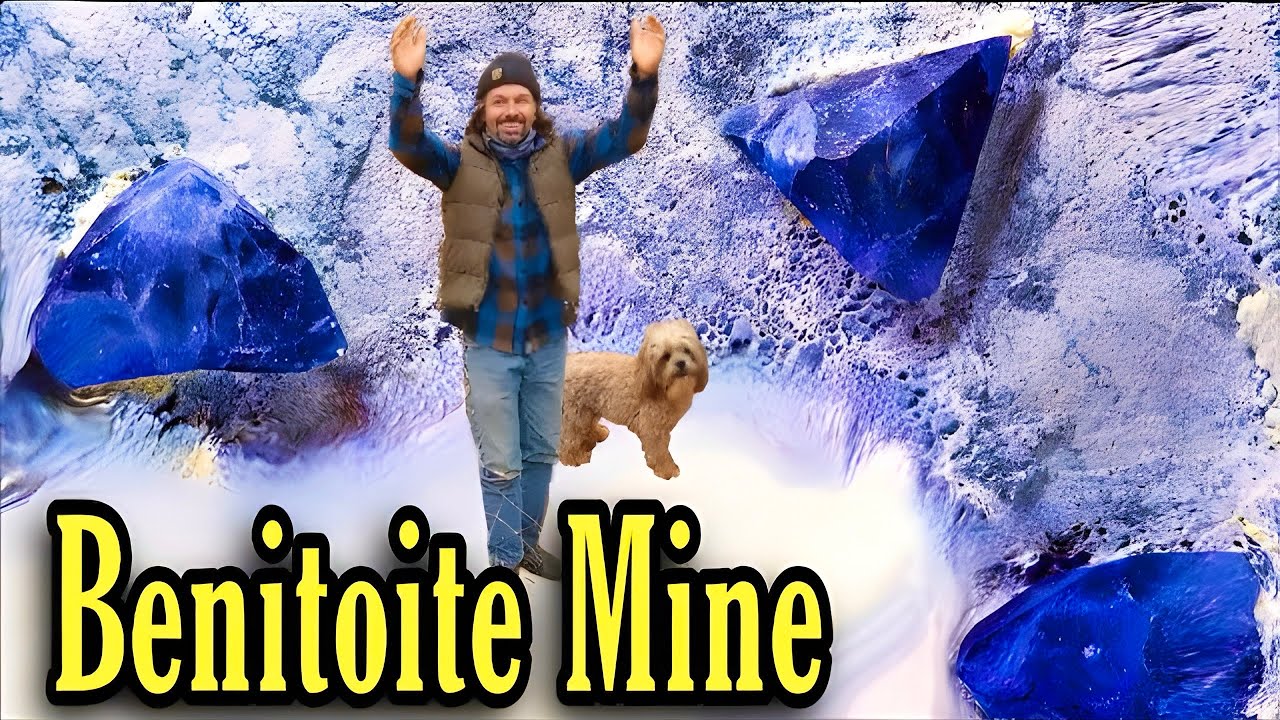 Found rare blue triangle crystals in California!