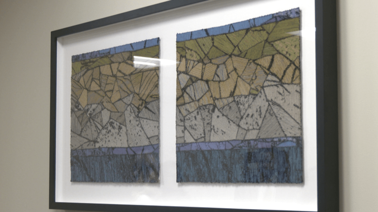 Former Sparrow cancer center patient unveils waiting room art piece