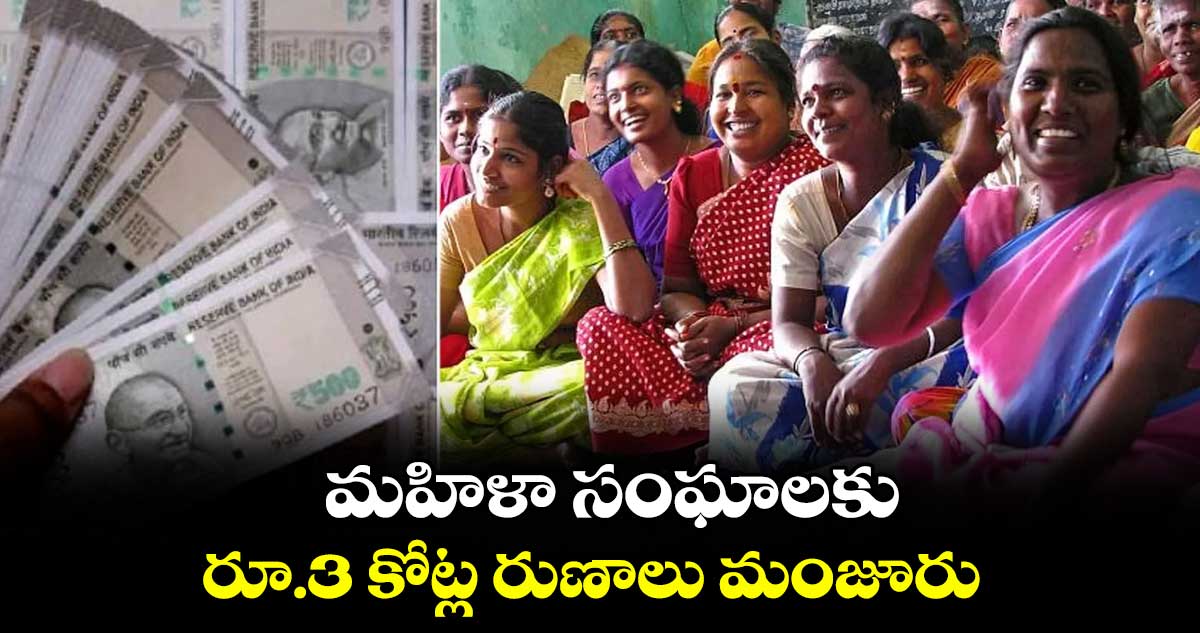 మహిళా సంఘాలకు రూ.3 కోట్ల రుణాలు మంజూరు