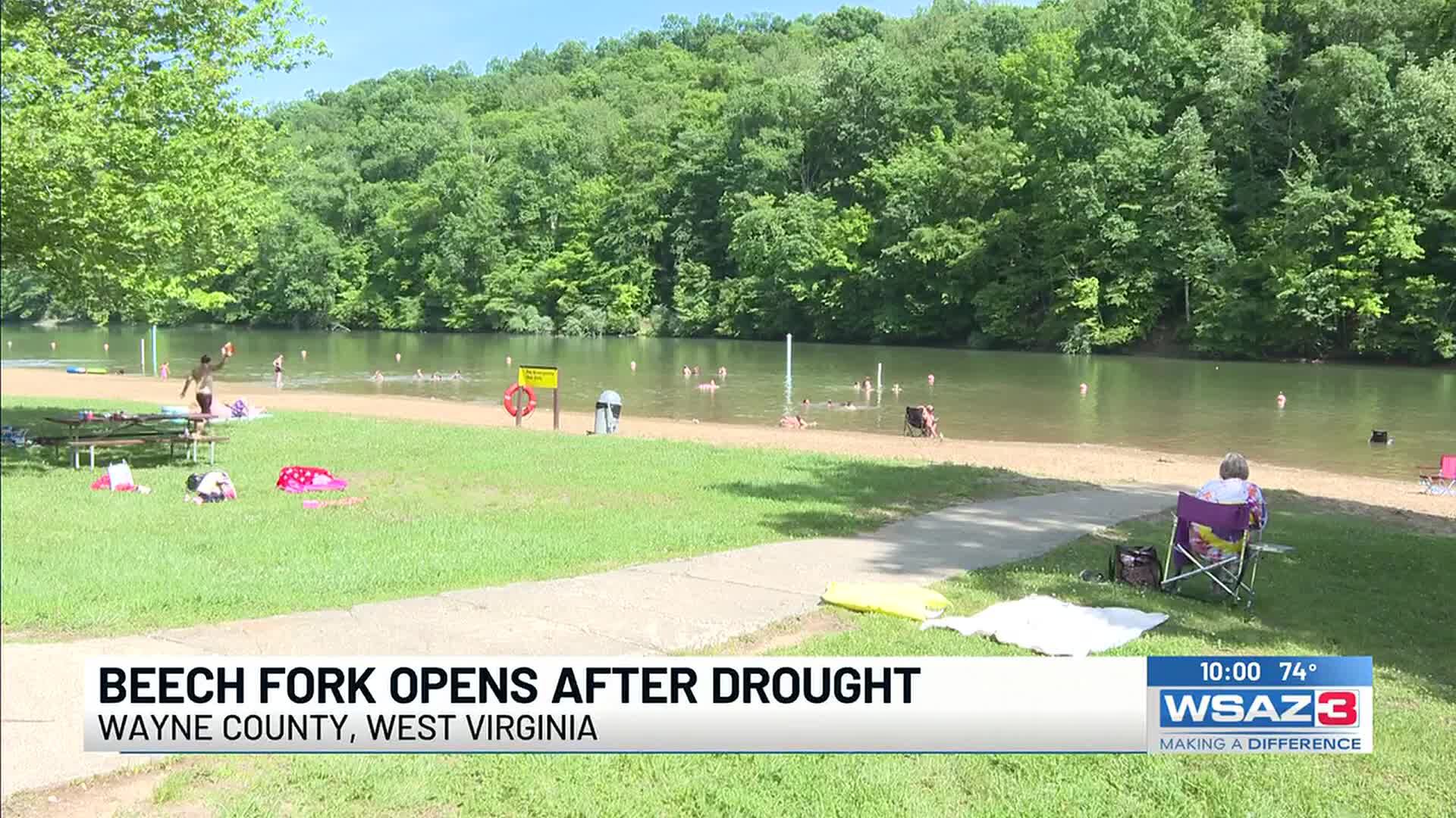 Beech Fork Lake opens after rainfall raises water levels
