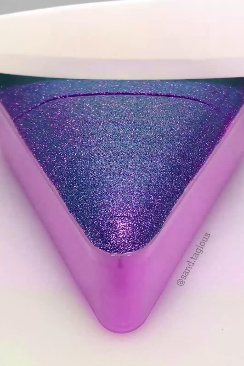 Glitter kinetic sand triangle ASMR