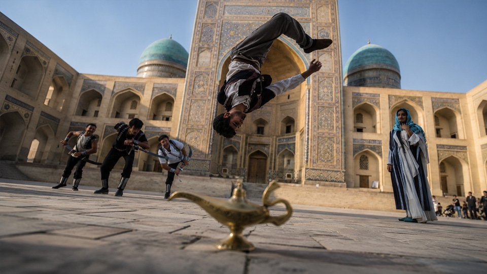 Real life parkour recreates Aladdin style chase scene