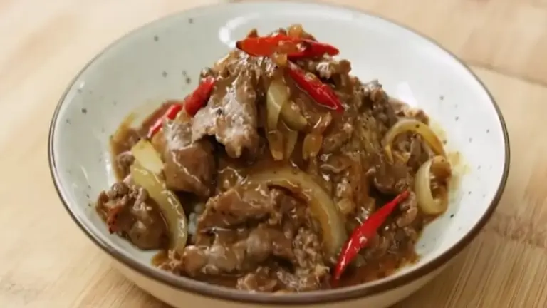 Sapi saus lada hitam dengan daging juicy dan bumbu meresap