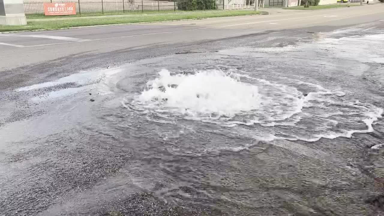 Crews working on broken water line in Jackson