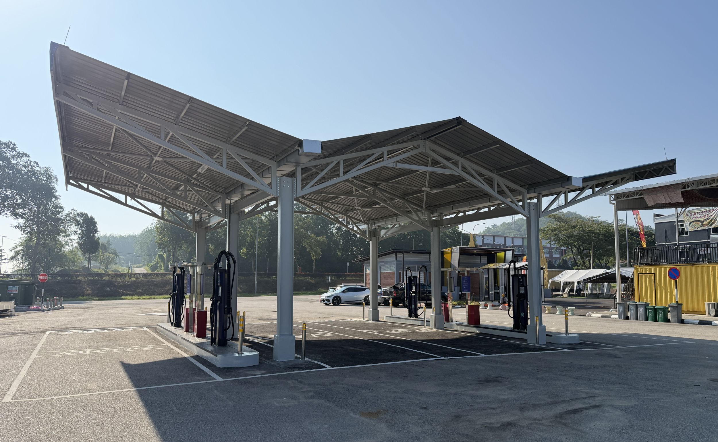 ChargEV Tangkak pitstop upgraded with 400kW grid supply and covered ...