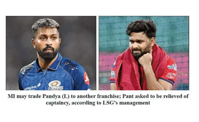 IPL captaincy churn: Rishabh Pant steps down, Hardik Pandya may be on ...
