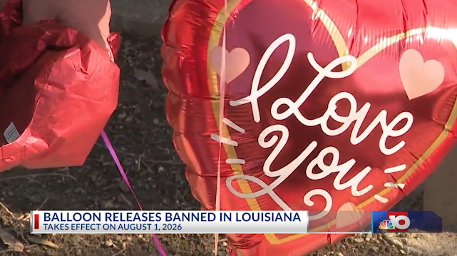 Balloon releases banned in Louisiana — takes effect August 1st