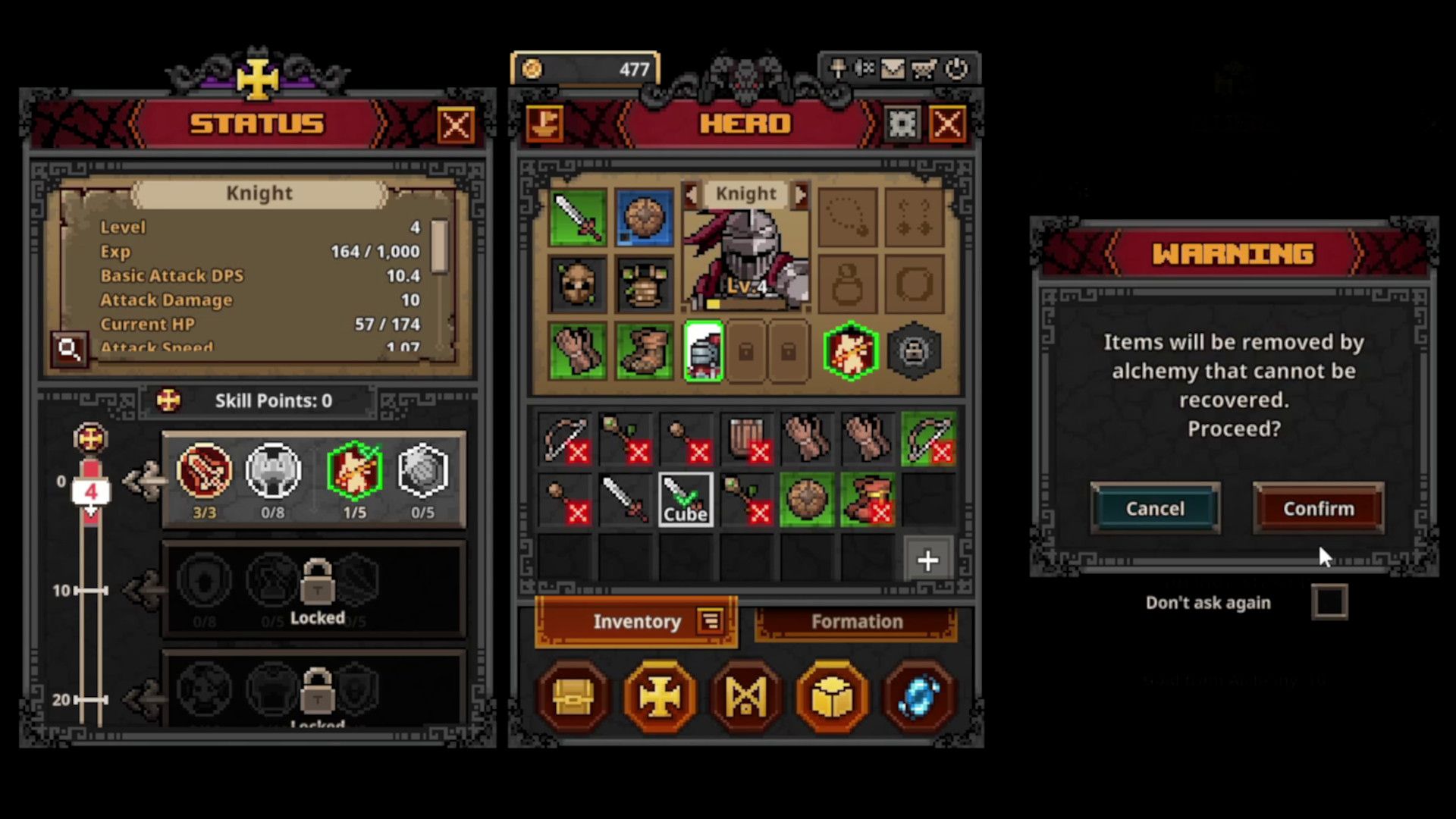 How to sell items in TBH Task Bar Hero