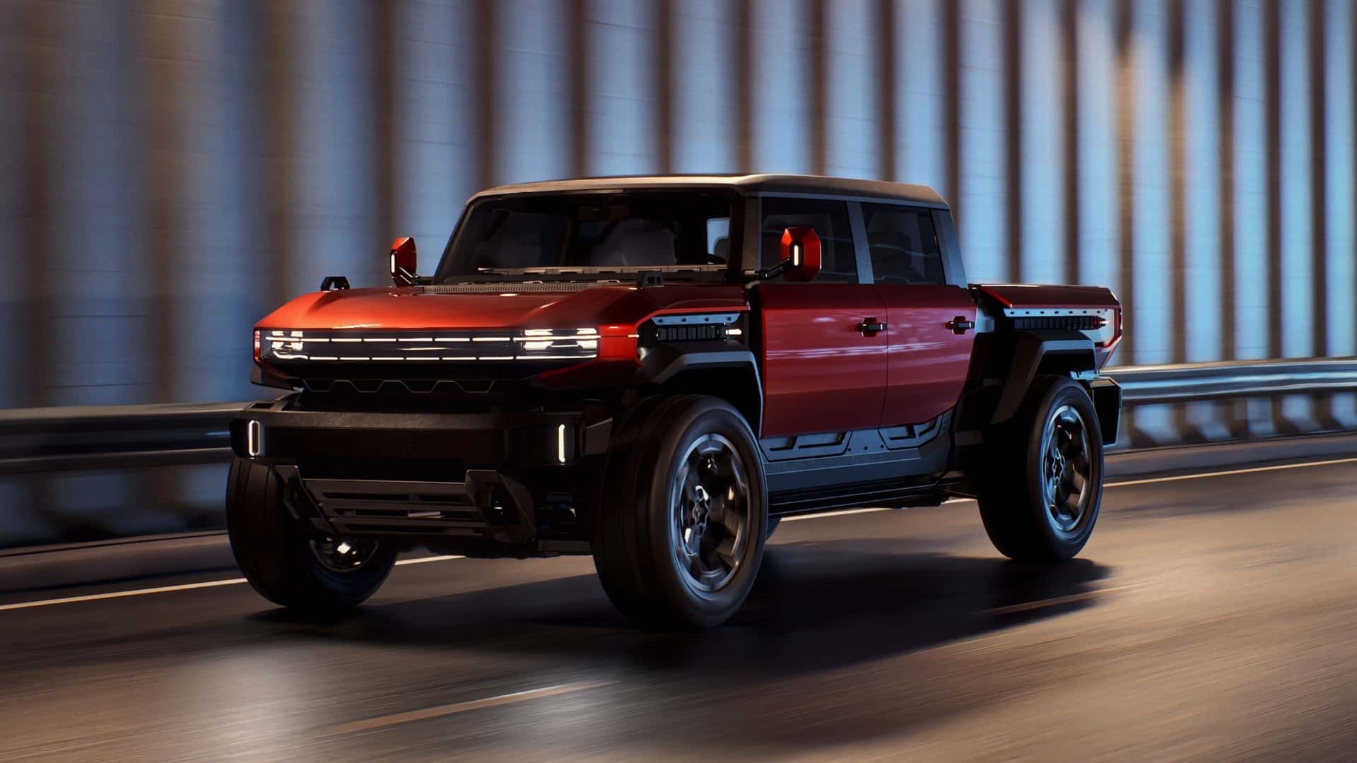 GMC’s new Hummer X mid-size EV truck concept has stackable screens