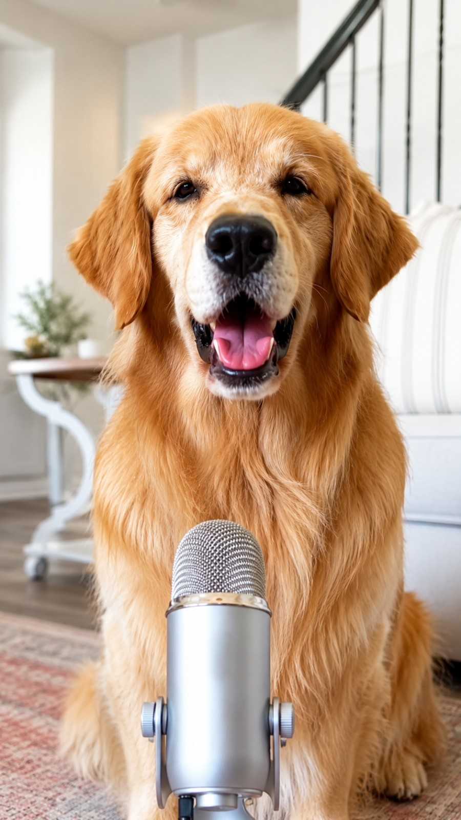 My dog reviews his grooming routine