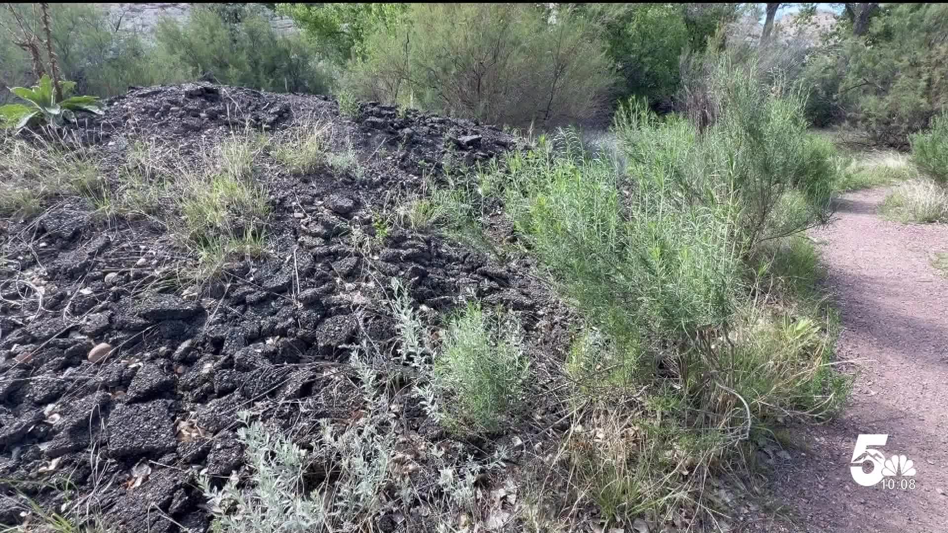 Pueblo man concerned about large mound of construction material along ...