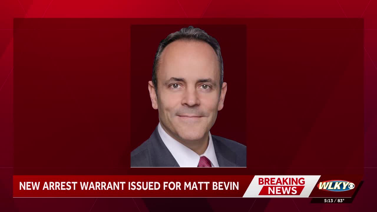 New arrest warrant issued for former Kentucky Gov. Matt Bevin