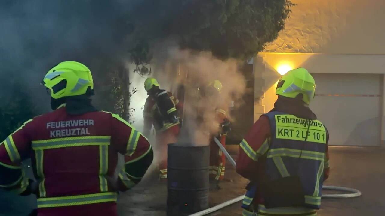 Brand einer Hecke in Eichen am 29. Mai 2026