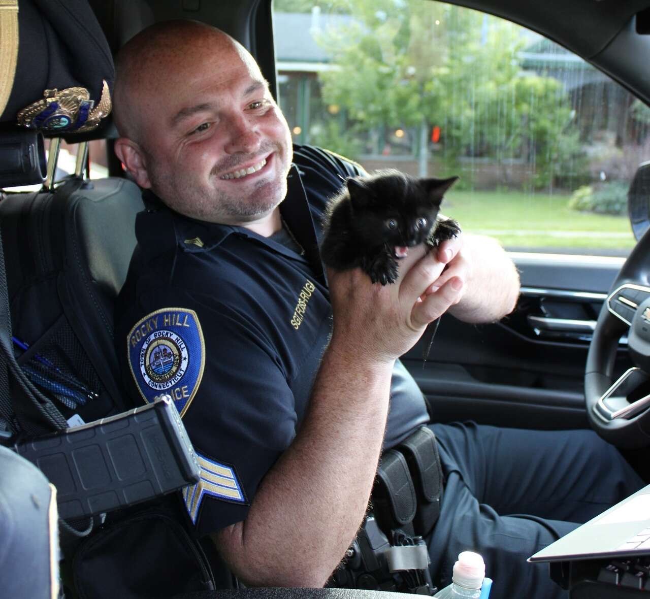 Firefighters rescue small kitten stuck in Rocky Hill sewer