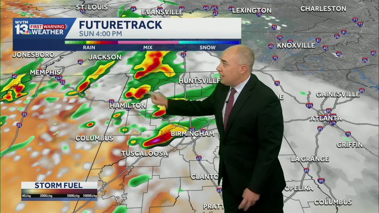 Tracking weekend storms: Alabama's forecast brings more downpours ...