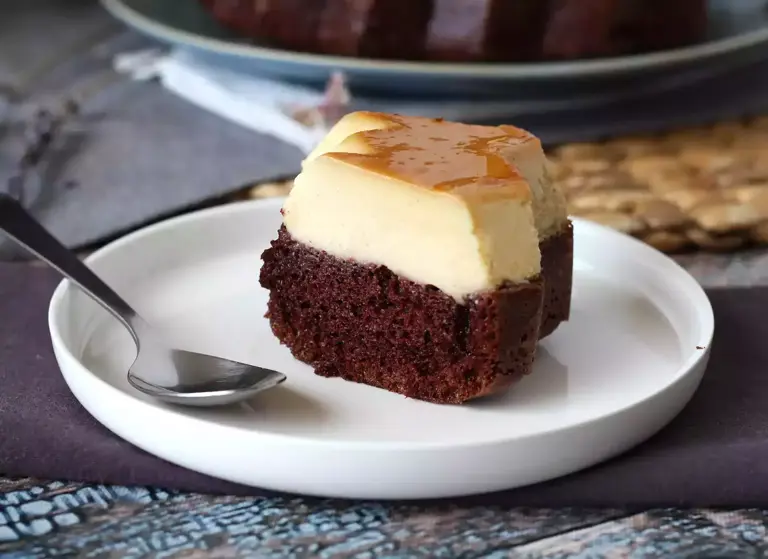Choco flan, l'association parfaite d'un gâteau moelleux au chocolat et ...