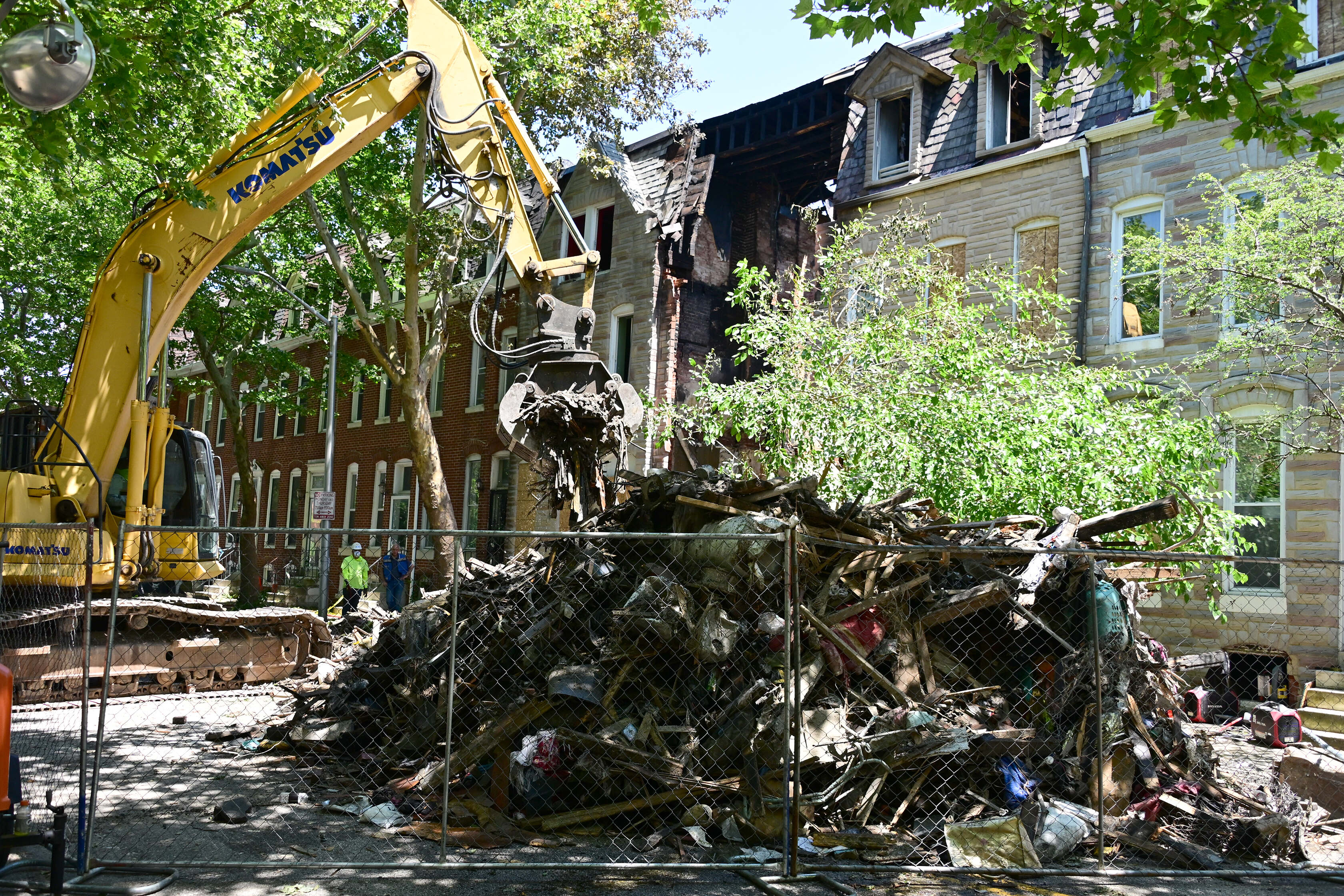 Trapped body recovered after Central Baltimore rowhouse fire
