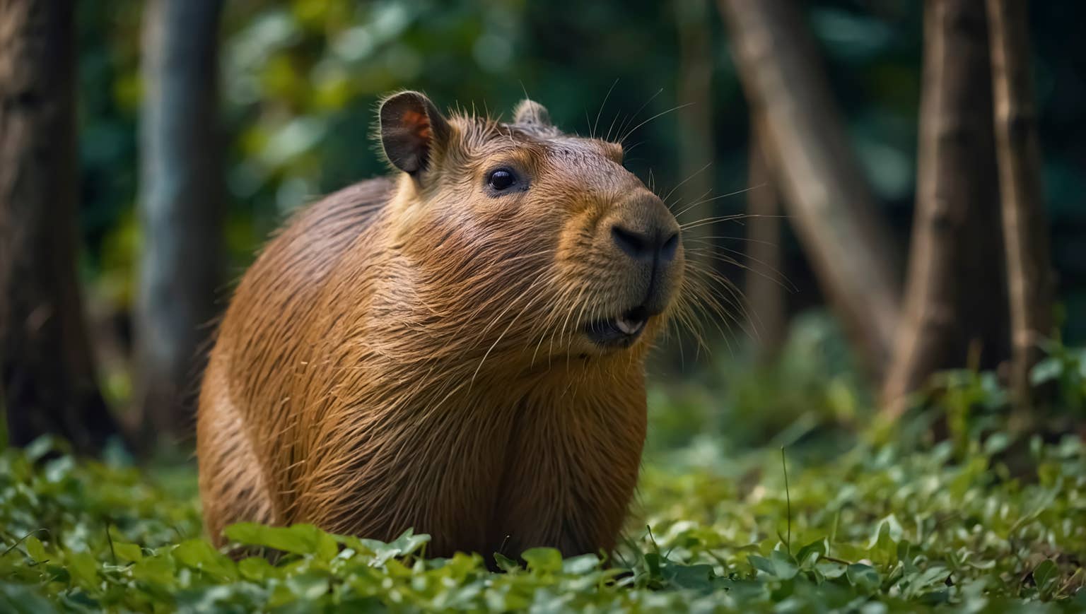 Capybara’s daily visit to her border collie bestie is melting hearts